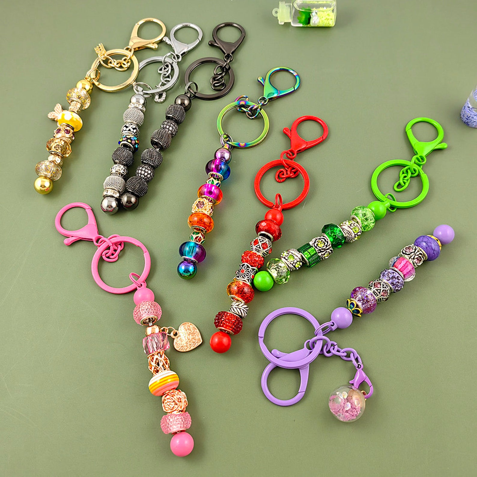 Brand New COLORS Added Beadable Keychain Bars, Keychain Blanks ...