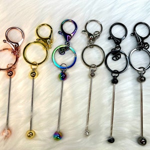 Premium Beadable Keychain With Matching Bars , Crafting Blanks ...