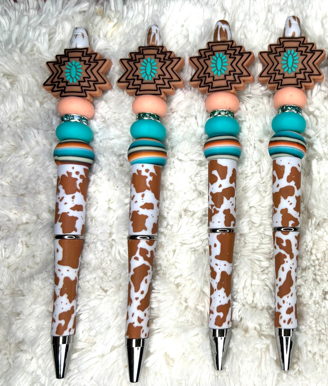 Western Aztec With Concho Beadable Pen, DIY Plastic Focal Beadable ...