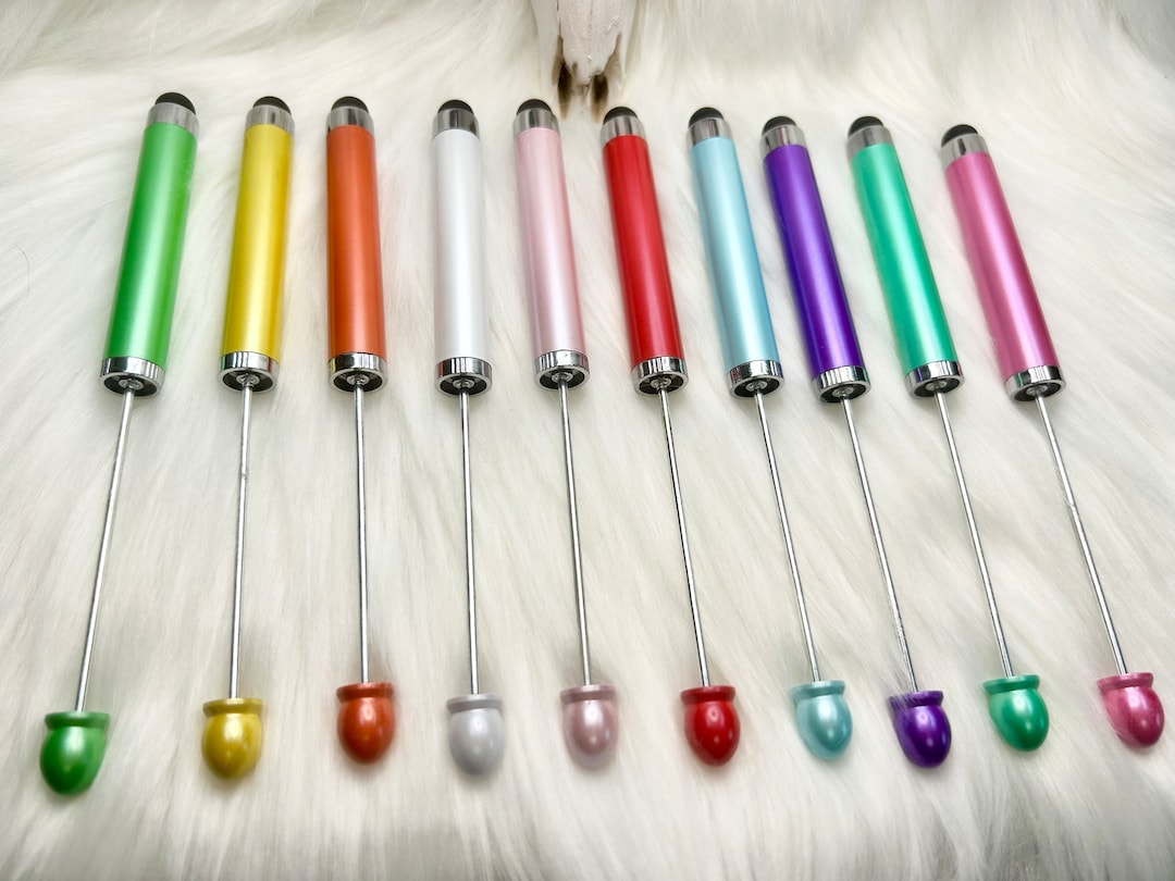 NEW Beadable Stylus Pens Colors Are so Vibrant, Bead Beaded Pen, Beaded ...