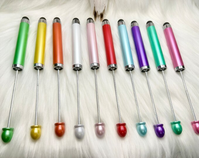 NEW Beadable Stylus Pens Colors Are so Vibrant, Bead Beaded Pen, Beaded ...