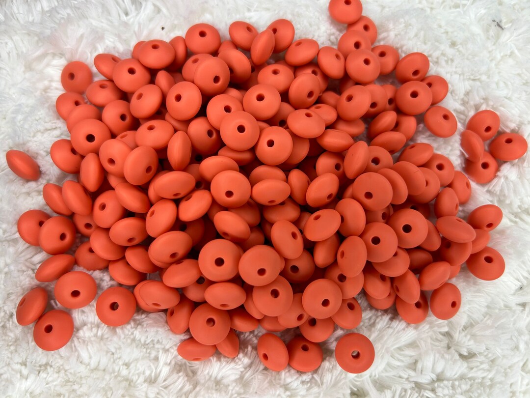 10 Pack Terracotta/brick Lentil 14mm Beads Beaded Pen, Beaded Bracelet ...