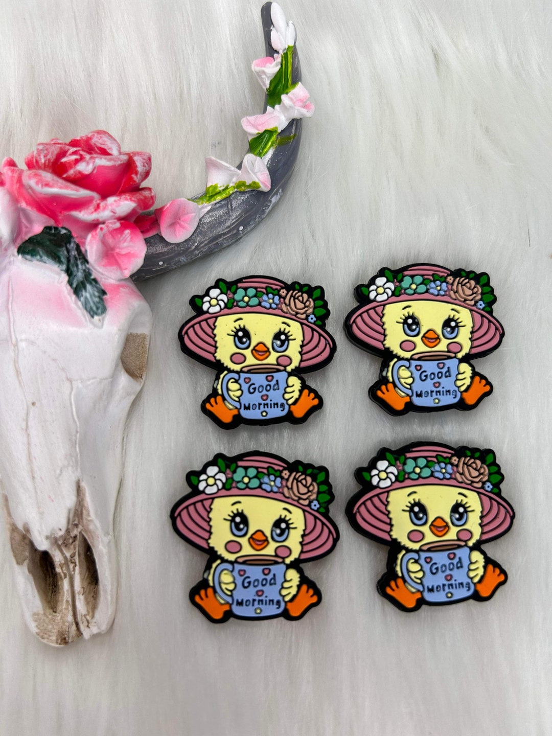 Good Morning Chick Focal Cartoon Character Animal Beads Loose Silicone ...