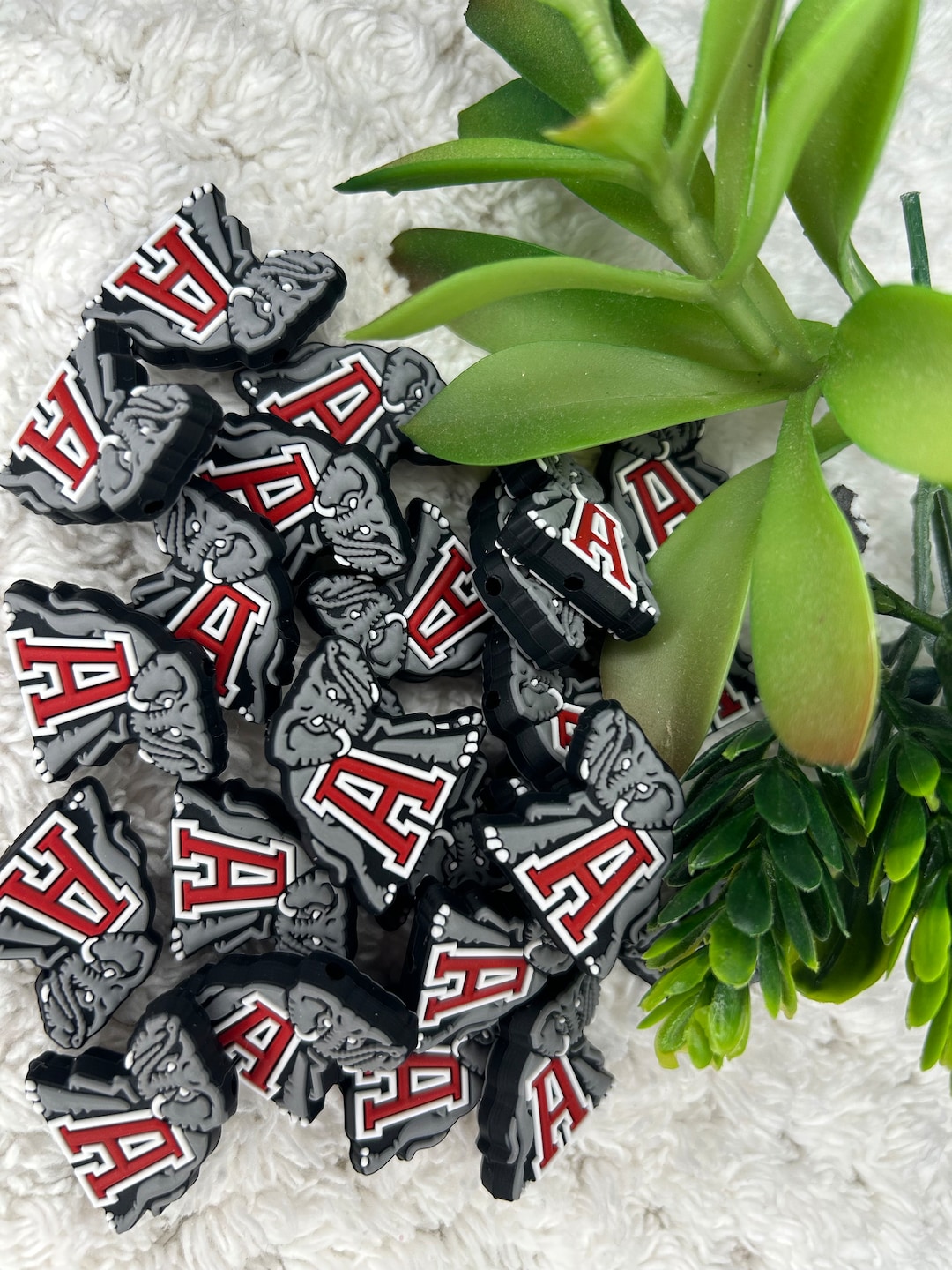 2 Pack Exclusive Sports Football, Focal Bead for Wristlet, Focal Bead ...