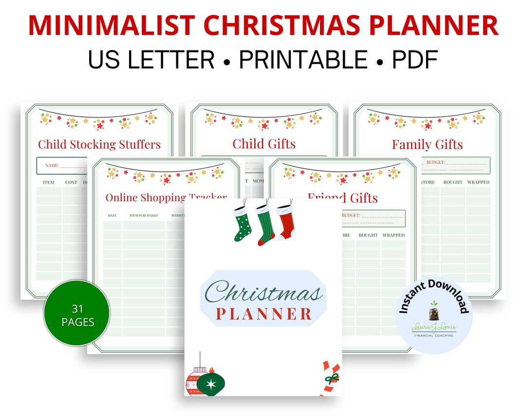 Christmas Planner, Christmas Checklist, Holiday to Do List, Xmas Gift ...