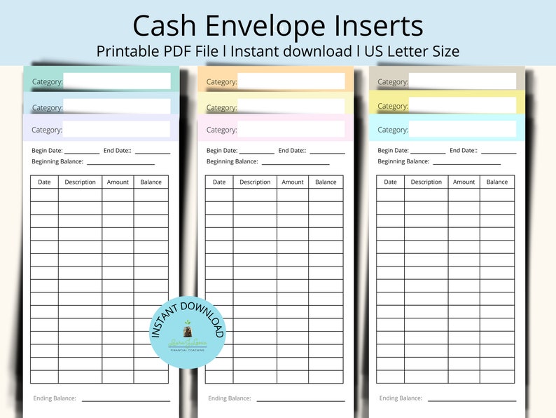 Expense tracker printable for envelope - ressinfo