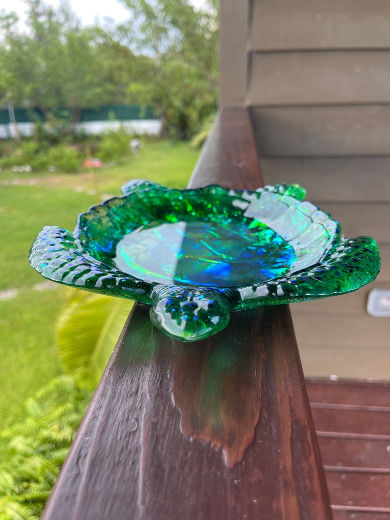 Resin Sea Turtle Trinket Tray Dish - Etsy