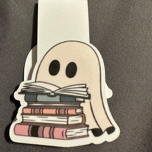 Magnetic Bookmark Ghost Reading Stack of Books - Etsy