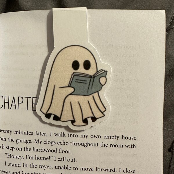 Magnetic Bookmark Ghost Reading a Book - Etsy