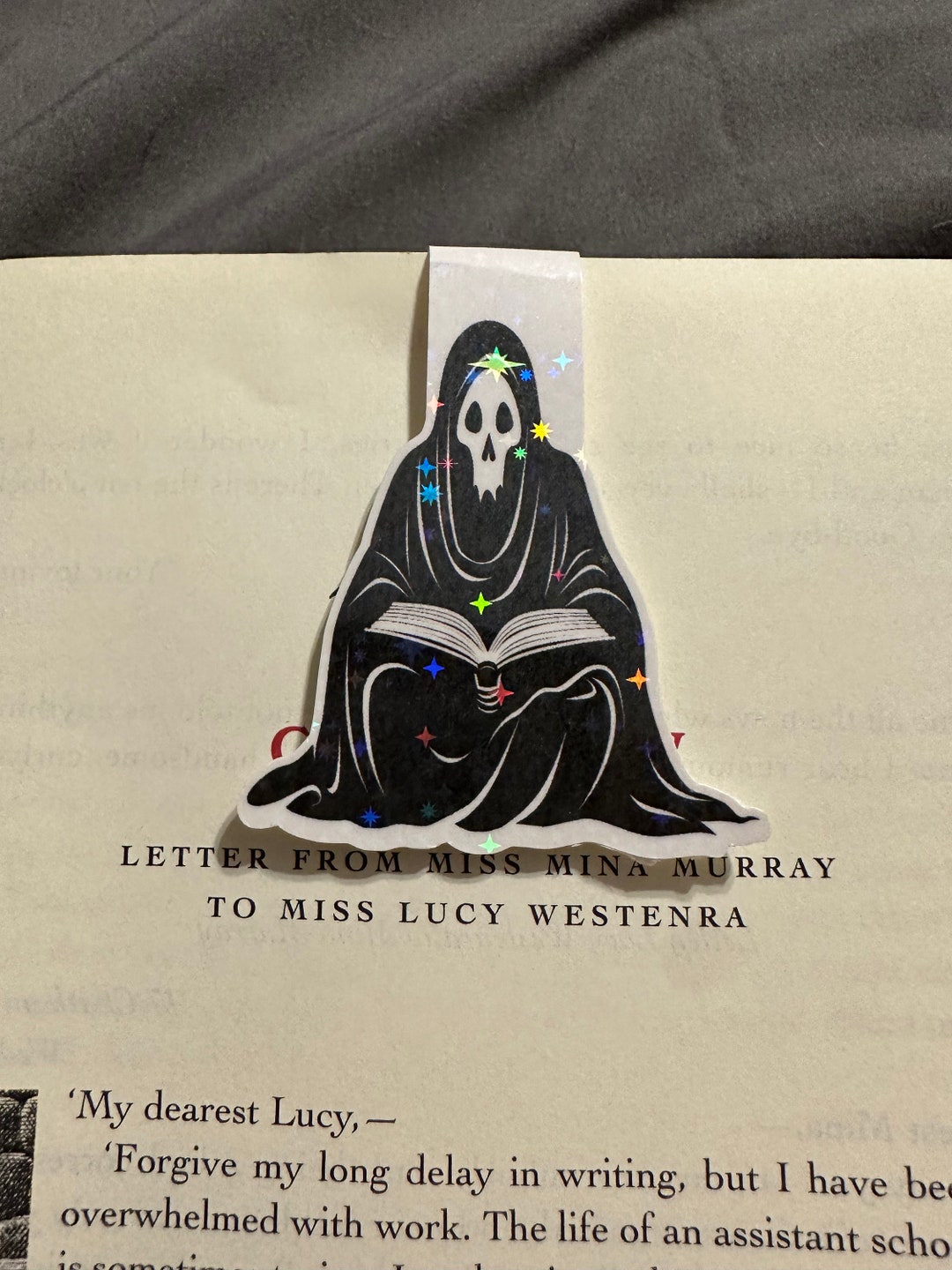 Magnetic Bookmark Death, the Grim Reaper Holographic - Etsy