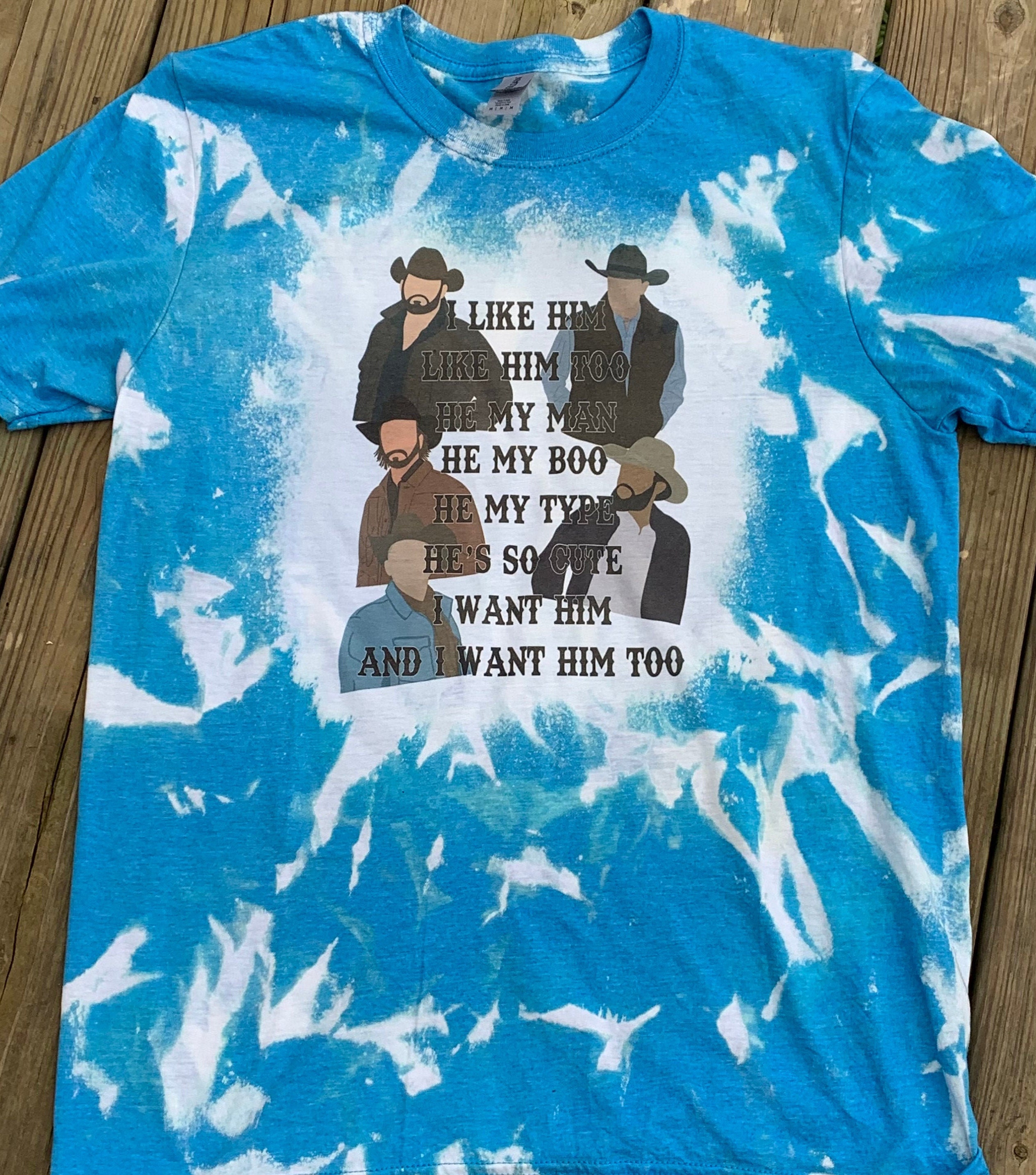 Yellowstone sublimation bleached t-shirt size large | Etsy