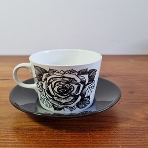 Arabia Black Rose Musta Ruusu Tea Cup Ultra Rare Esteri Tomula Design ...
