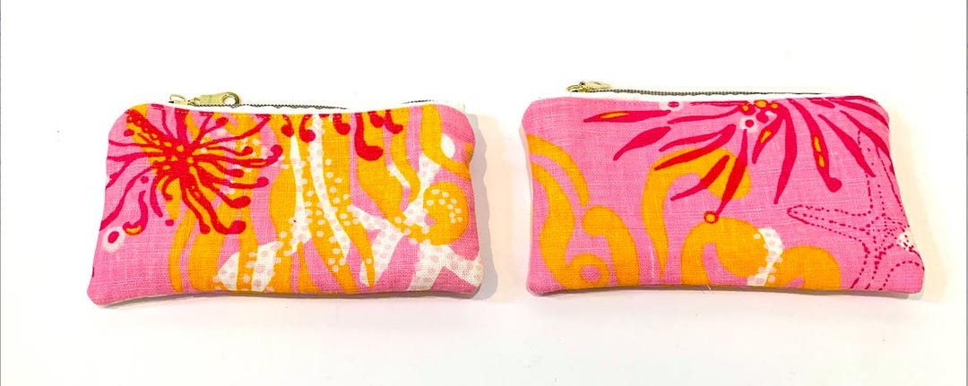Lilly Pulitzer Lee Jofa Fabric - Bimini Hisbiscus - Handmade Zip Pouch ...