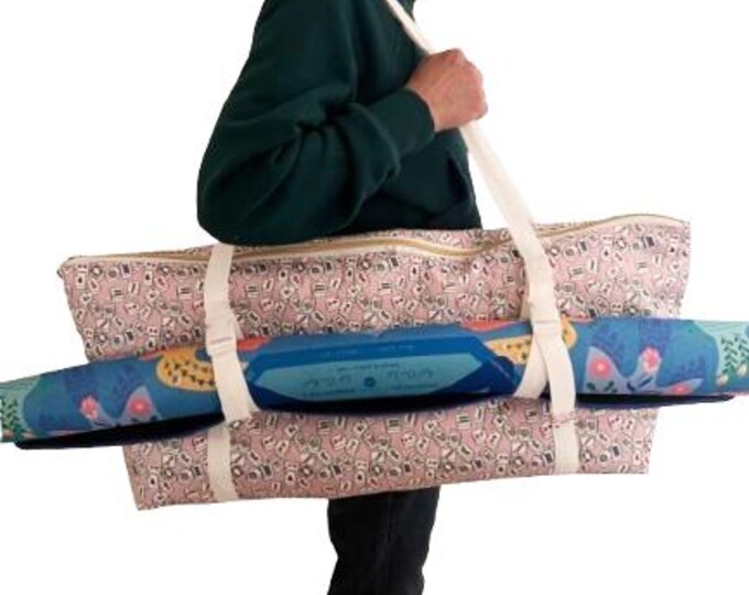 Mahjong Carry All Set - Tote, Tile Bag, Mat Straps, Room for Racks in ...