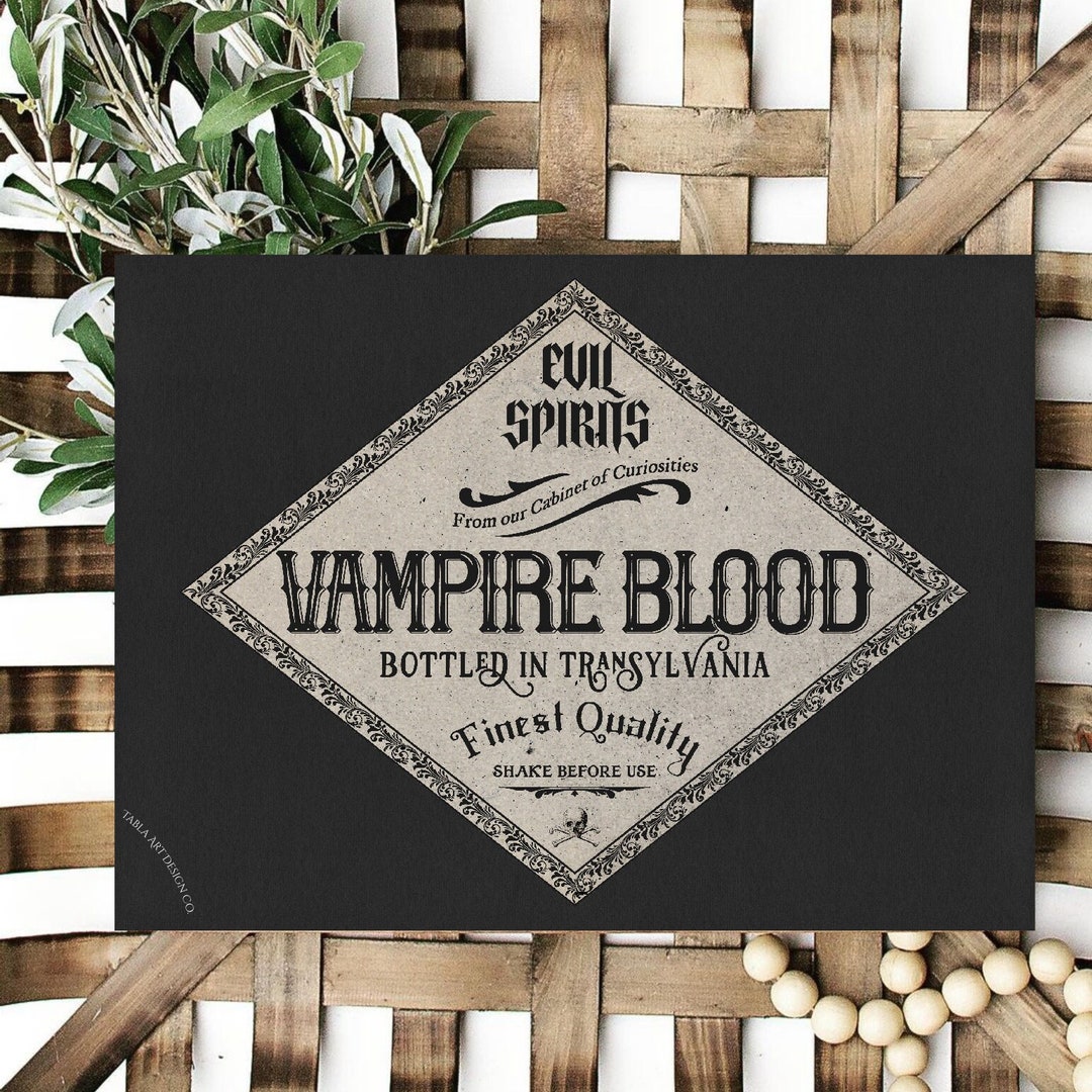 Evil Spirits Vampire Blood Canvas Sign Unique Wall Hanging - Etsy