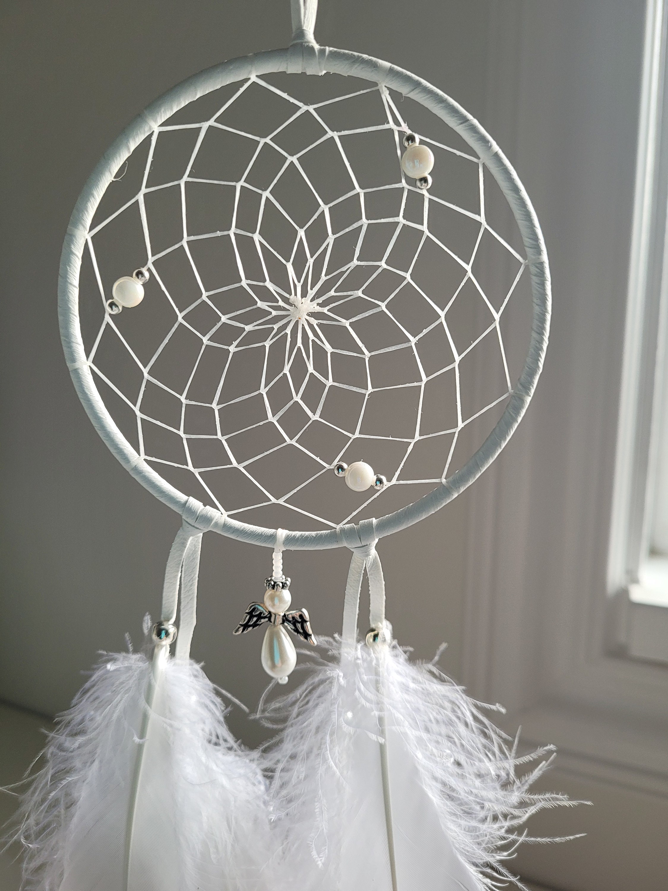 Pearl Angel Dream Catcher *memorial Gift *bereavement Gift ...
