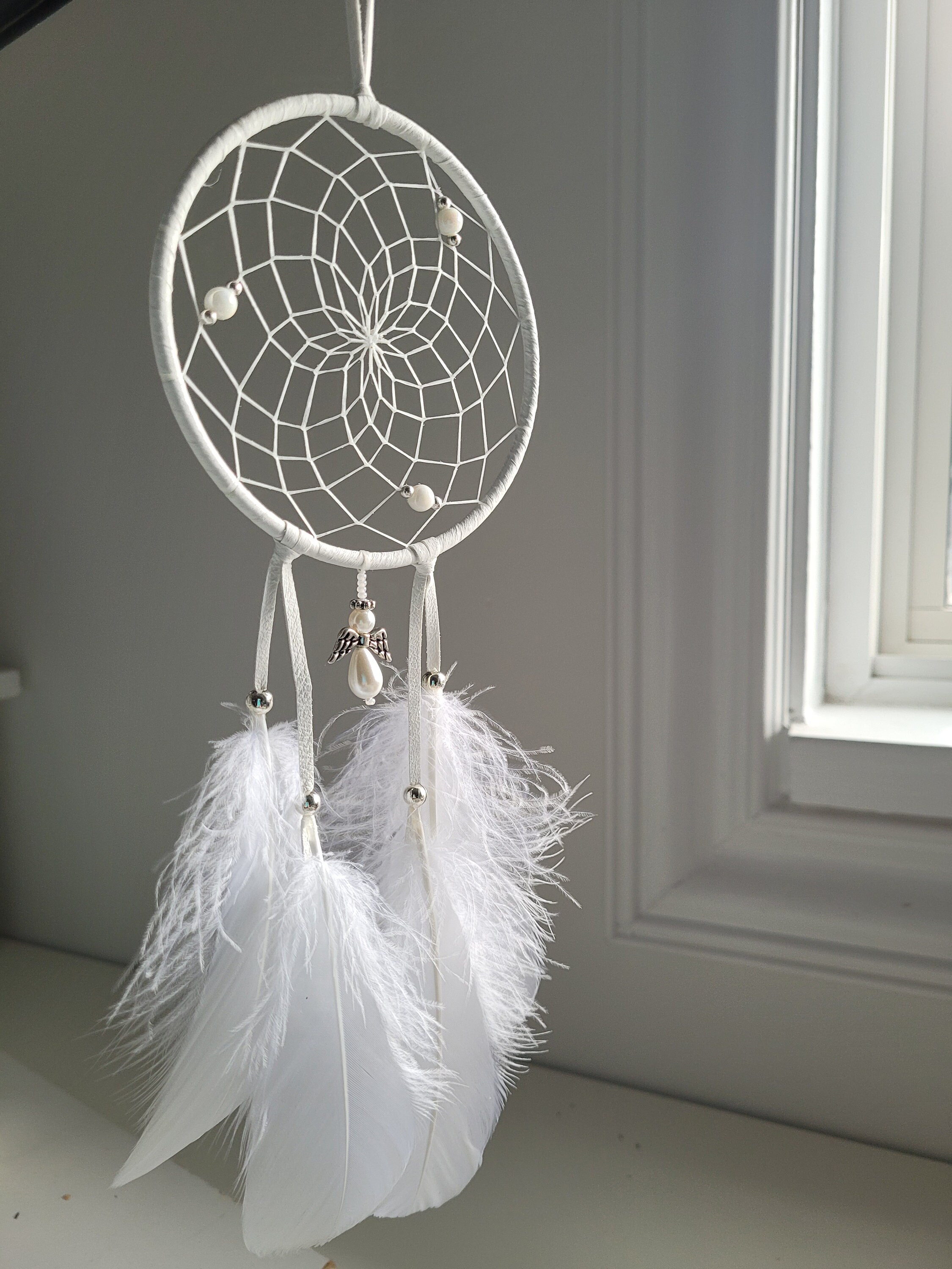 Pearl Angel Dream Catcher *memorial Gift *bereavement Gift ...