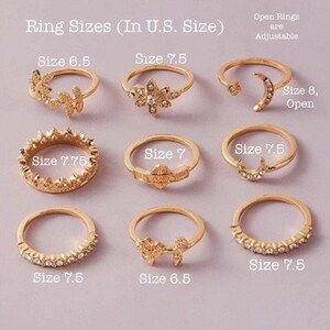 Ring Set for Women, Gold Ring Set, Gifts for Her, Cute Ring Set, Pretty ...