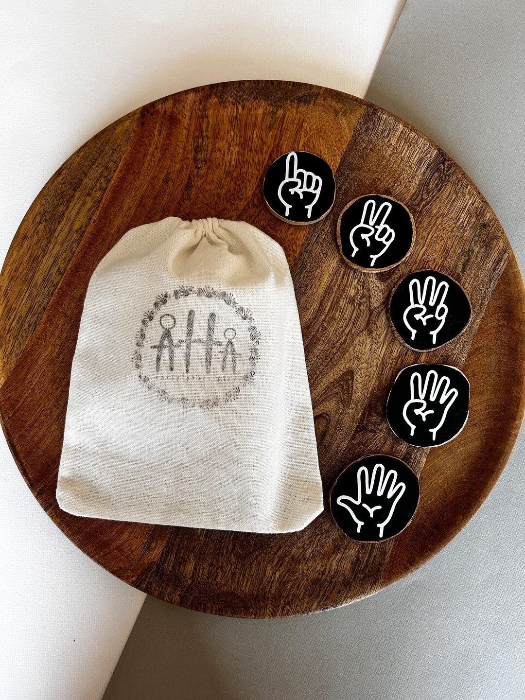 Chalkboard Finger Numbers Logs| Natural Resources| Montessori| Classoom ...