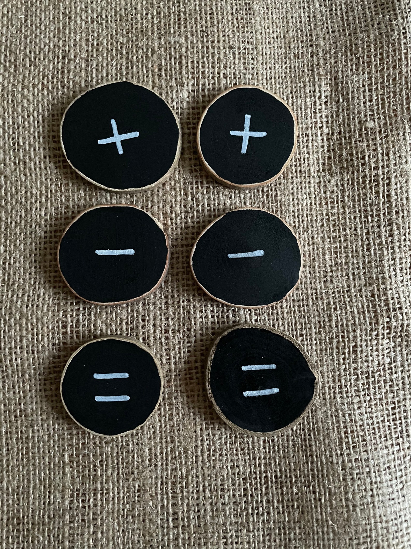 Numbers 1 to 20 on Wooden Log Slices With Symbols|chalkboard Logs|maths ...