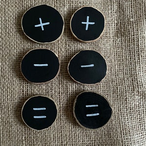 Numbers 1 to 20 on Wooden Log Slices With Symbols|chalkboard Logs|maths ...