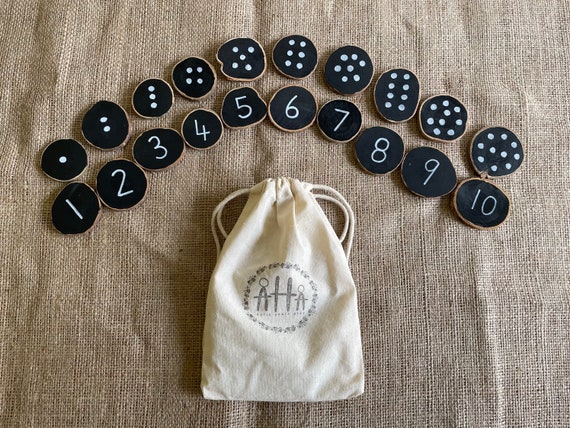 Numbers 1-10 on Wooden Log With Matching Counting - Etsy UK