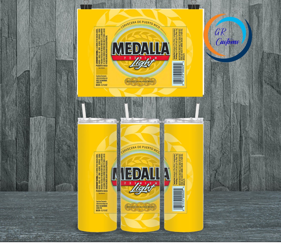 Medalla Light Tumbler 20 Oz Stainless Steel - Etsy