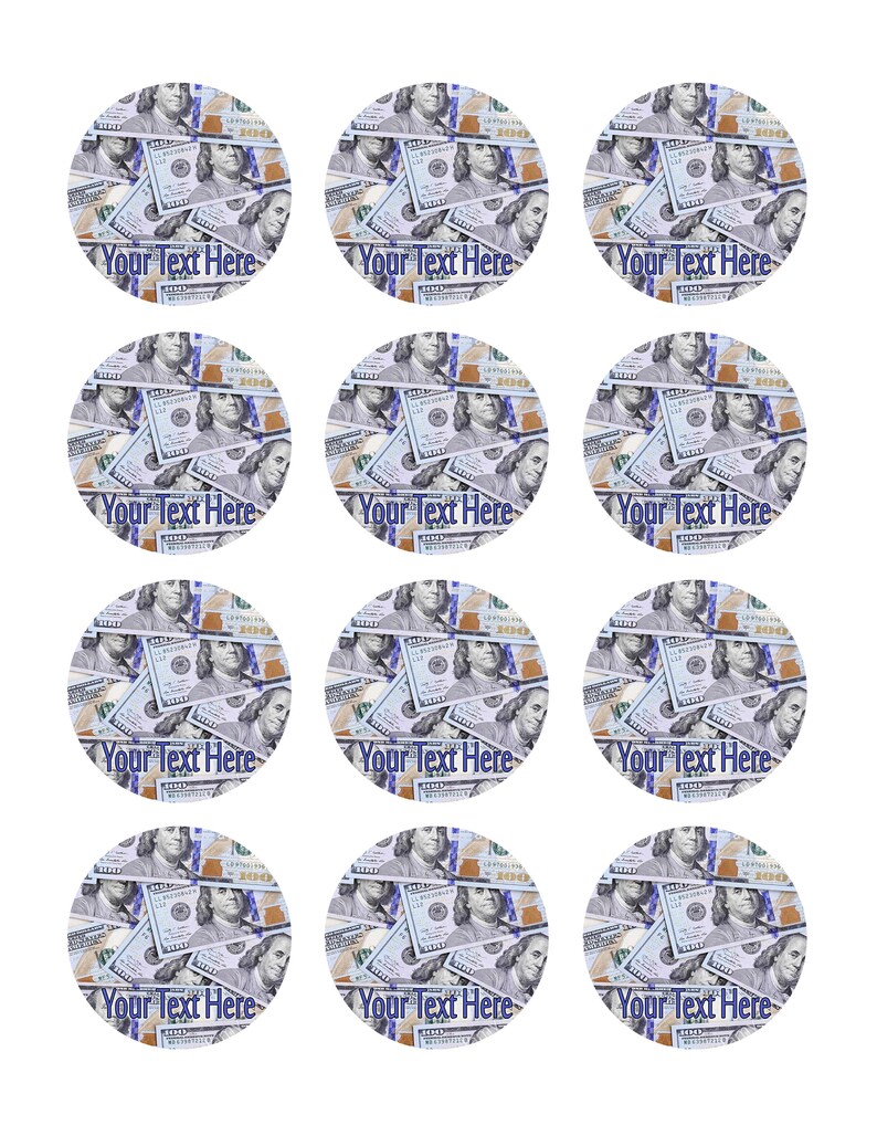 100 Dollar Bills C - Edible Cake or Cupcake Topper - Etsy