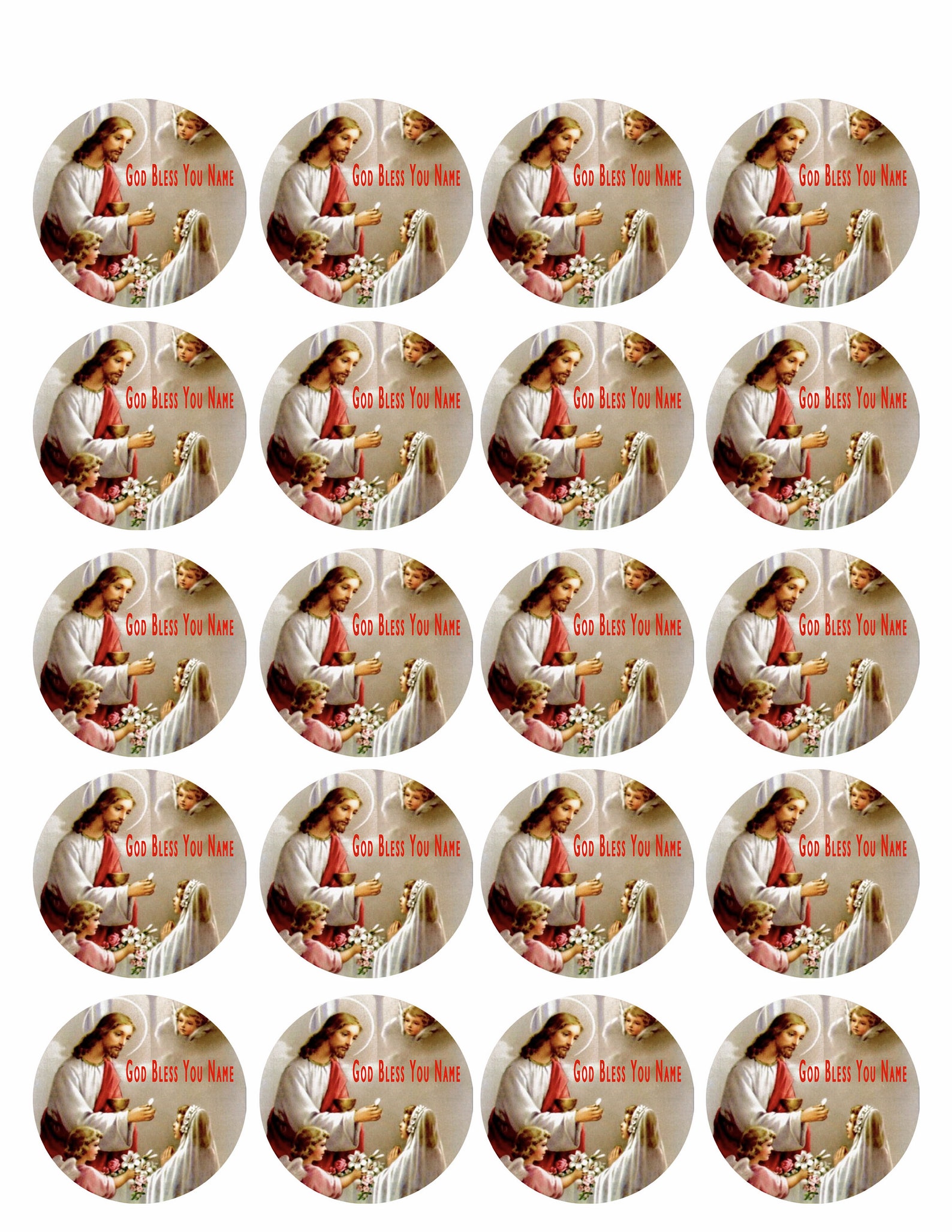 First Communion - Edible Cake or Cupcake Topper - Etsy