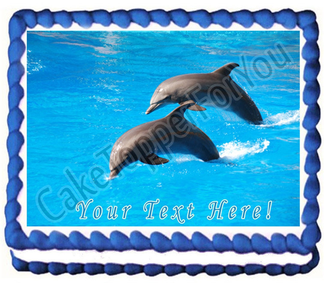 Dolphin Jumping - Edible Cake or Cupcake Topper - Etsy