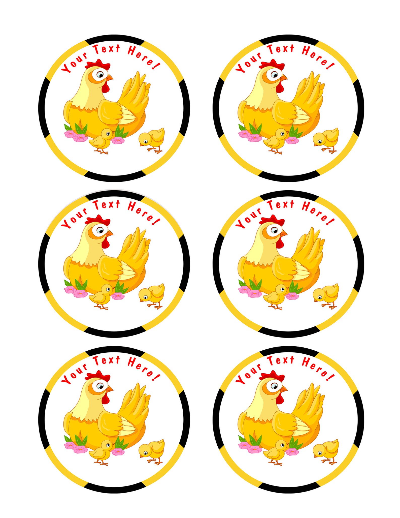 Mother Hen With Its Baby Chicks Edible Cake or Cupcake - Etsy