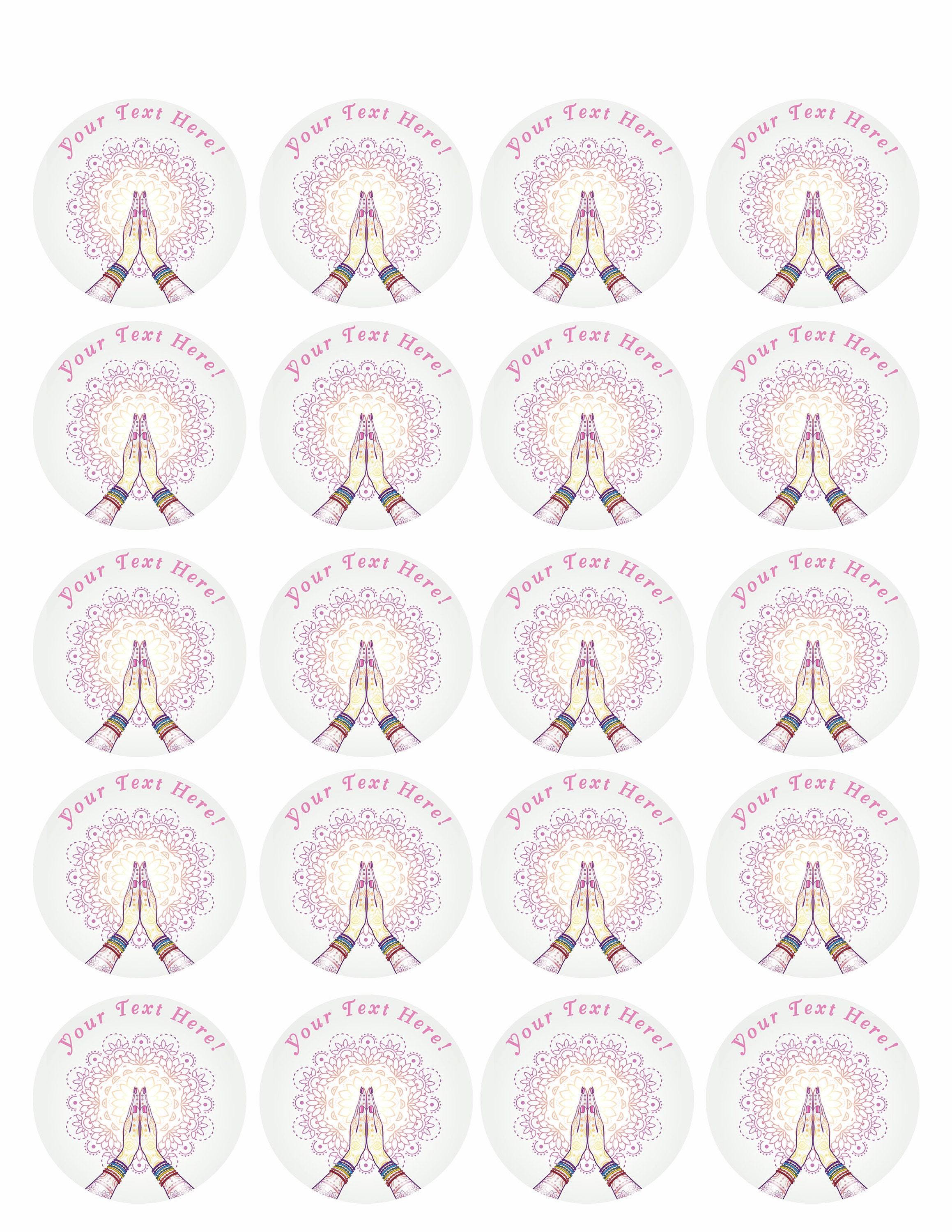 Namaste Decorated Hands Clasped Edible Cake or Cupcake | Etsy