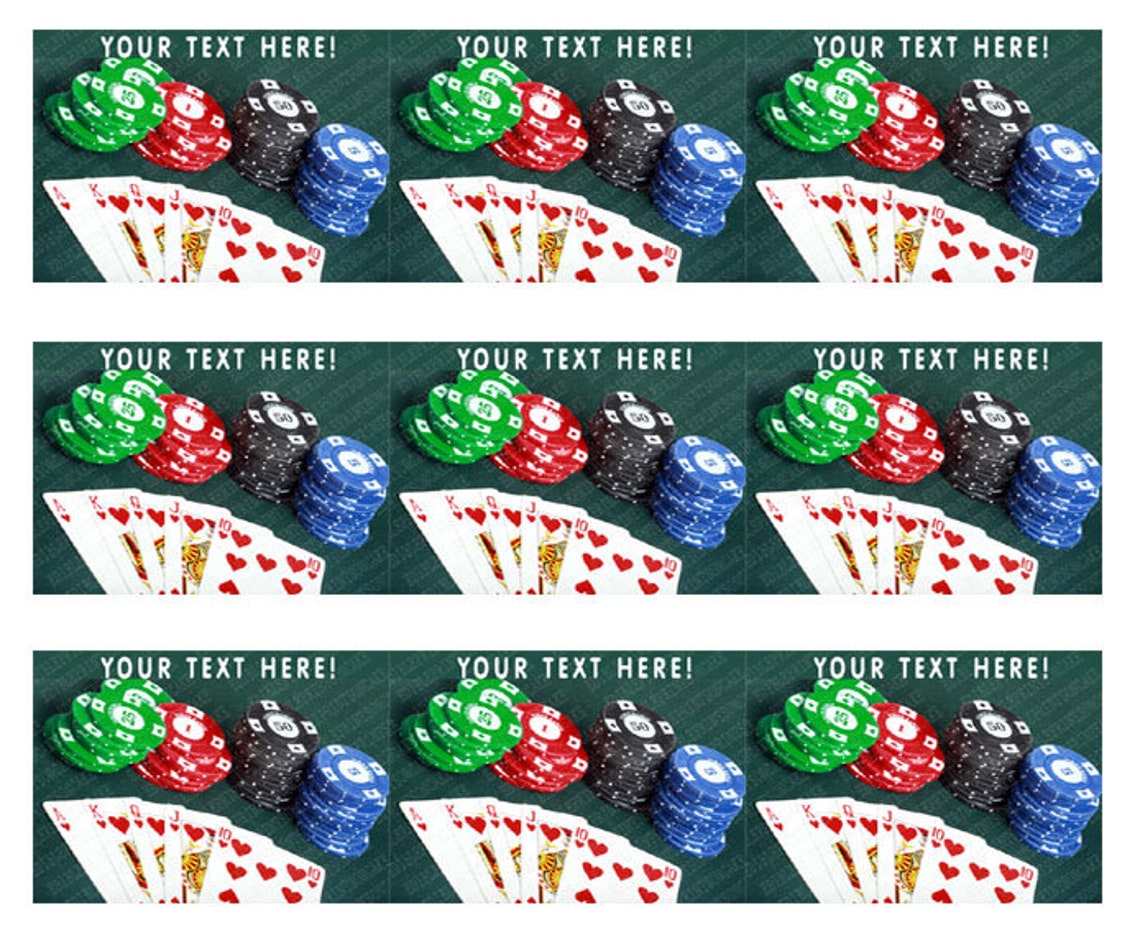 Poker Cards and Chips Edible Cake or Cupcake Topper - Etsy