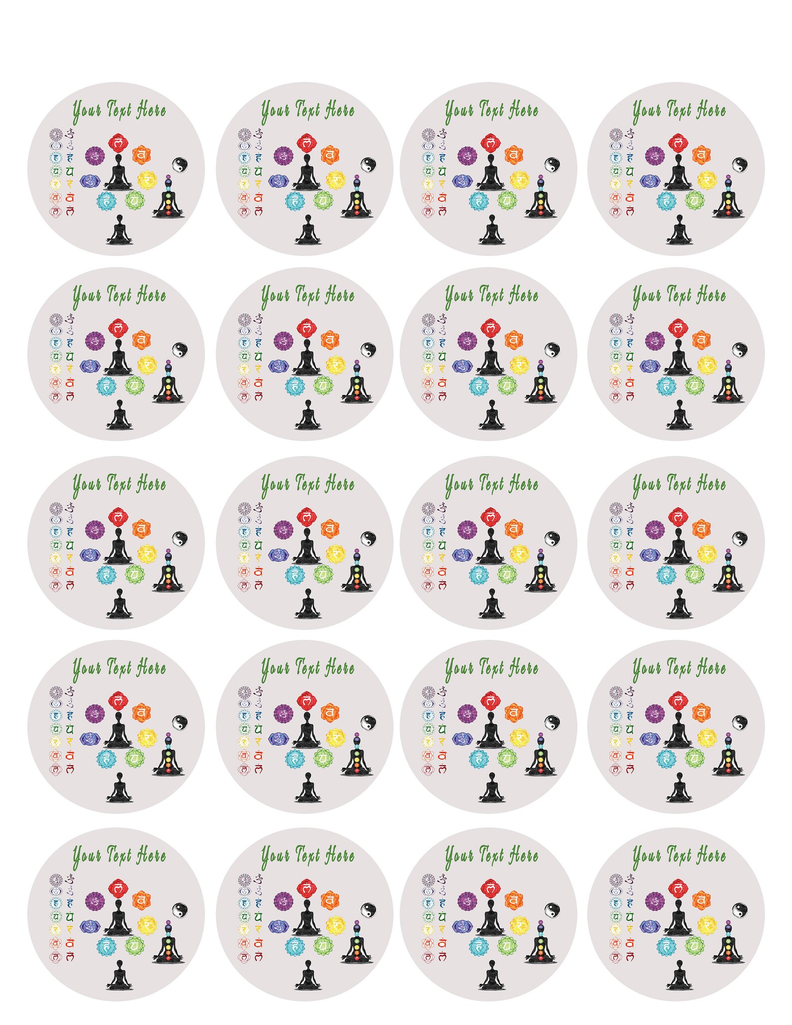 Chakra - Edible Cake or Cupcake Topper - Etsy