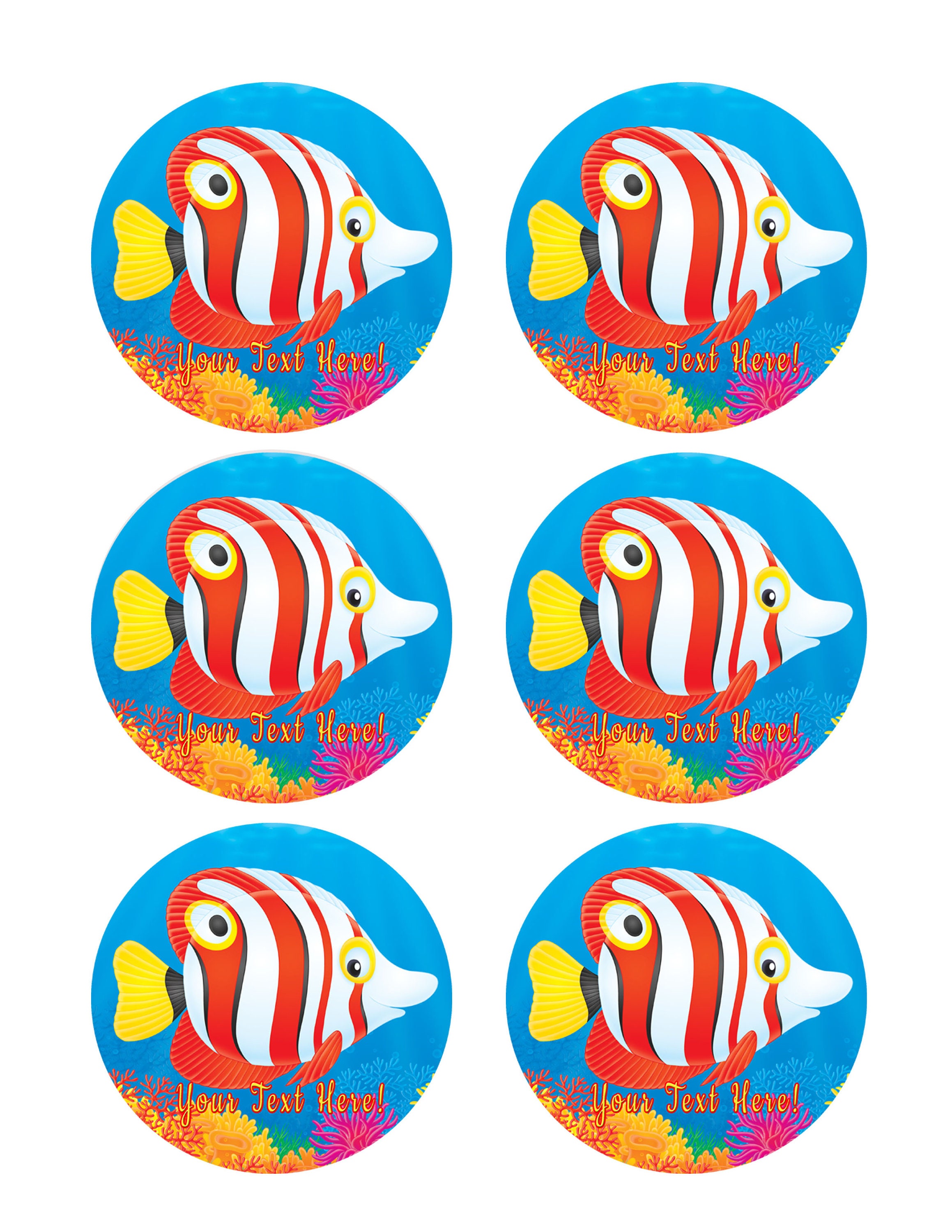 Tropical Fish Edible Cake or Cupcake Topper | Etsy