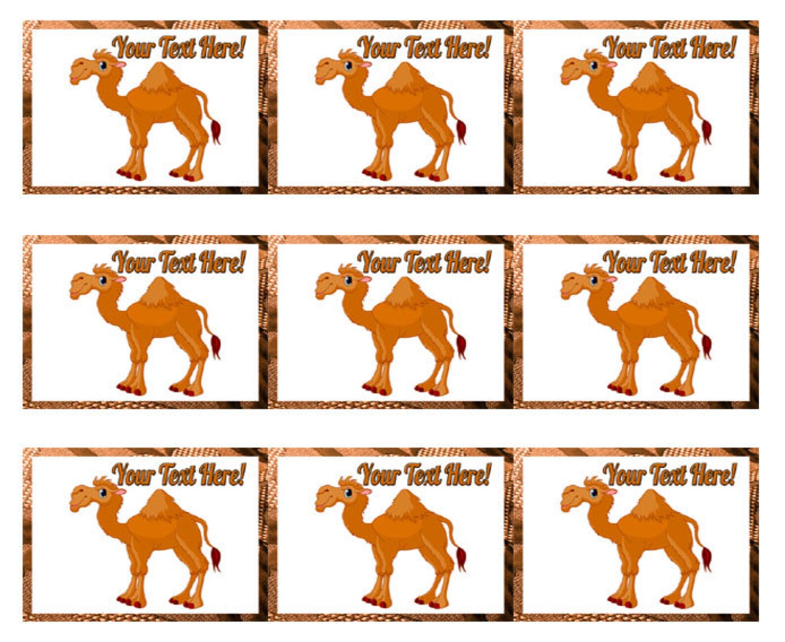 Cute Funny Camel Edible Cake or Cupcake Topper - Etsy