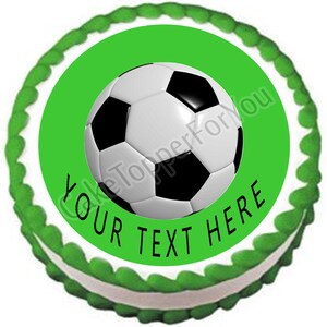 SOCCER BALL - Edible Cake or Cupcake Topper - Etsy