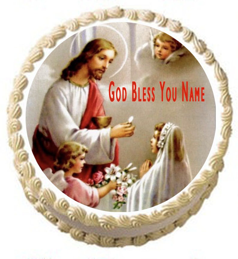 First Communion Edible Cake or Cupcake Topper - Etsy