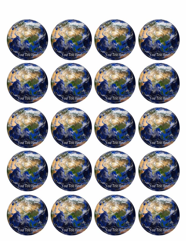 Earth Planet - Edible Cake or Cupcake Topper - Etsy