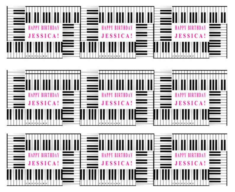 Piano Keys - Edible Cake or Cupcake Topper - Etsy