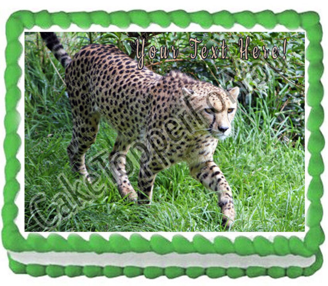 Awesome Cheetah - Edible Cake or Cupcake Topper - Etsy