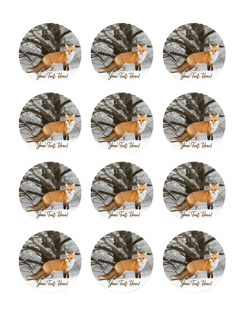 Red Fox Edible Cake or Cupcake Topper | Etsy