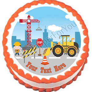 Construction - Edible Cake or Cupcake Topper - Etsy