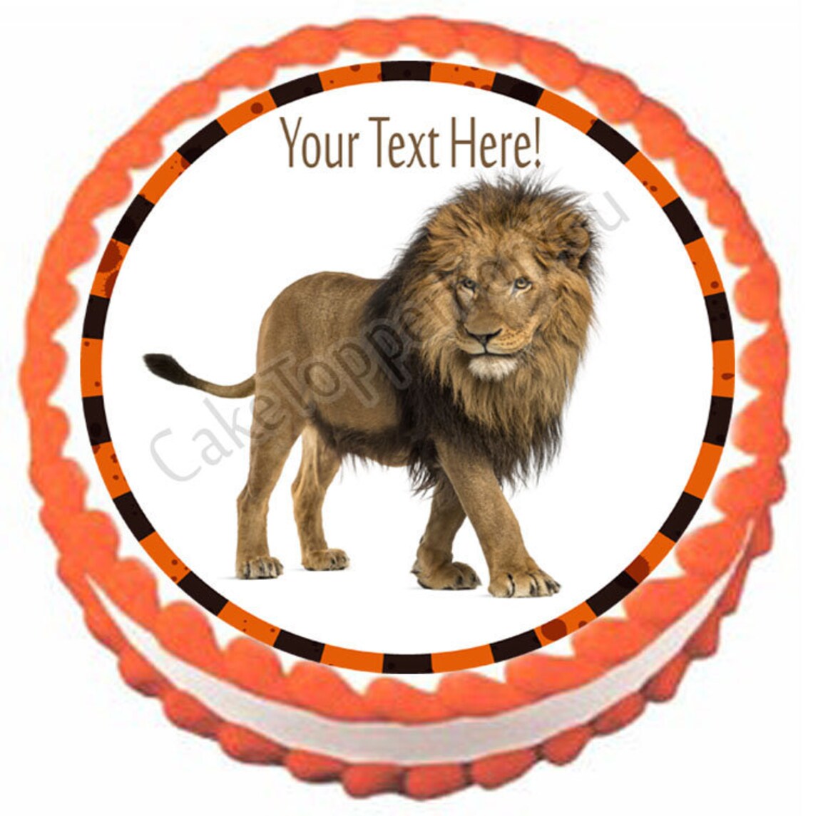 Lion - Edible Cake or Cupcake Topper - Etsy