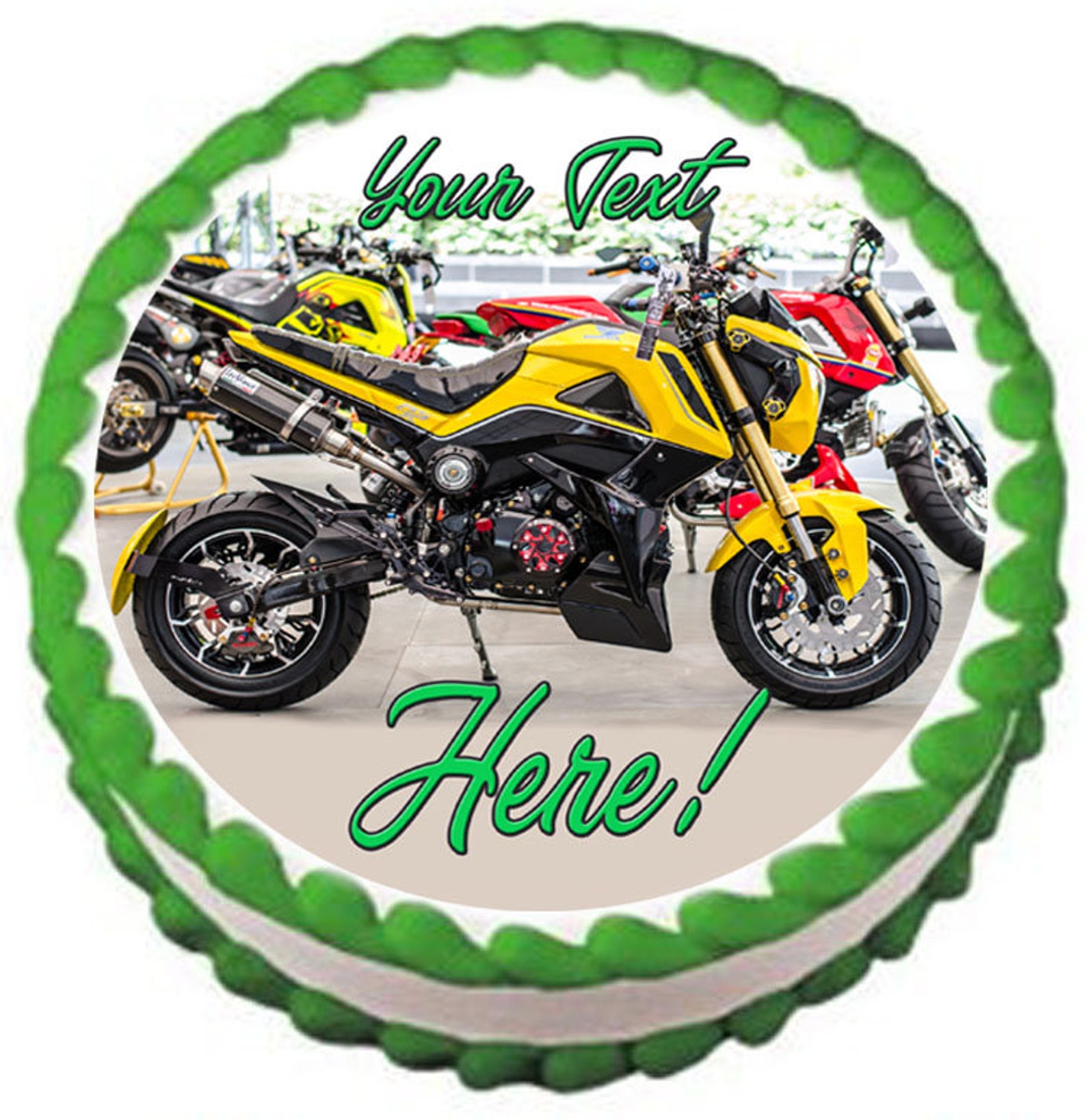 Sport Motorcycle Edible Cake or Cupcake Topper - Etsy