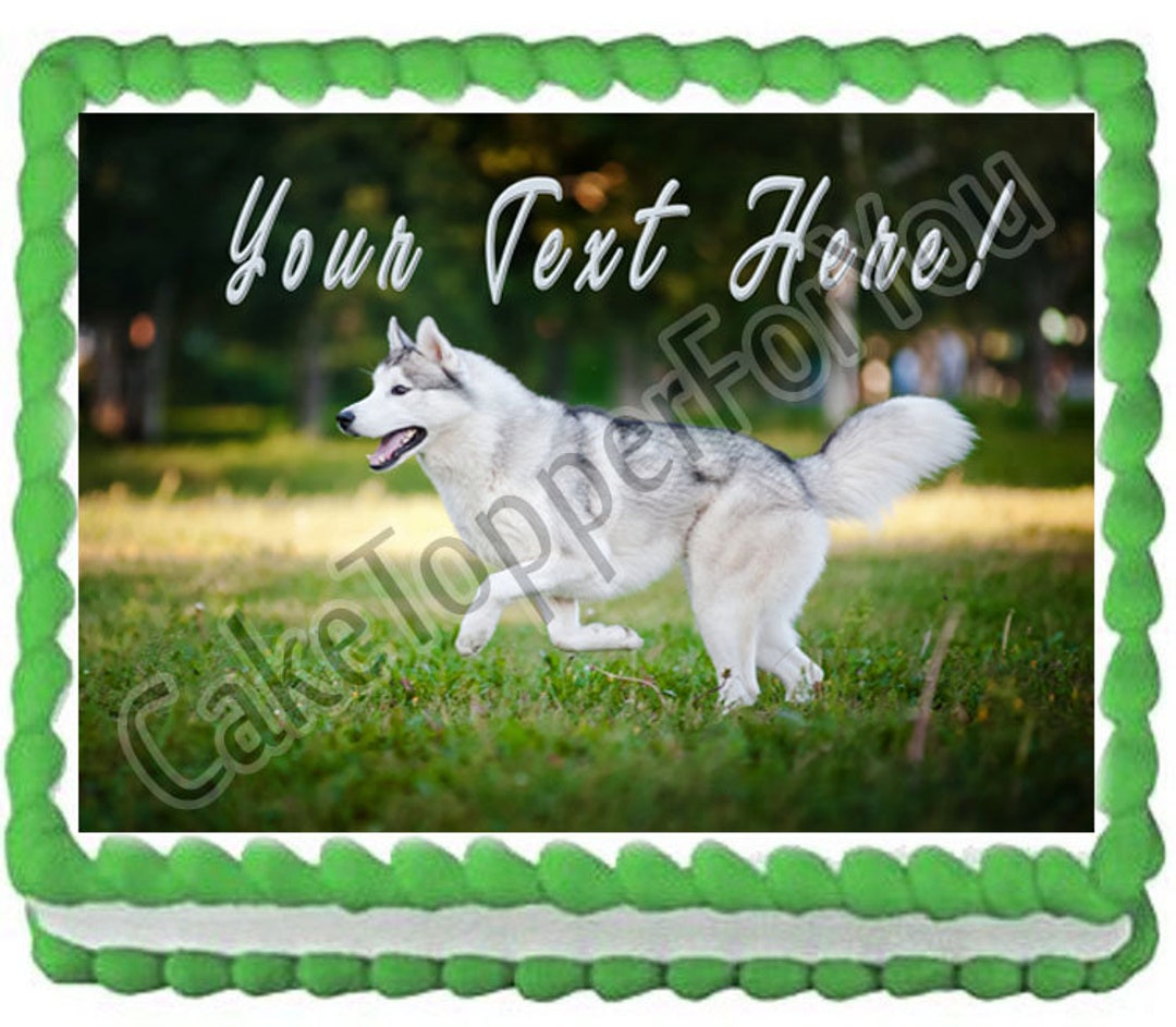 Husky - Edible Cake or Cupcake Topper - Etsy