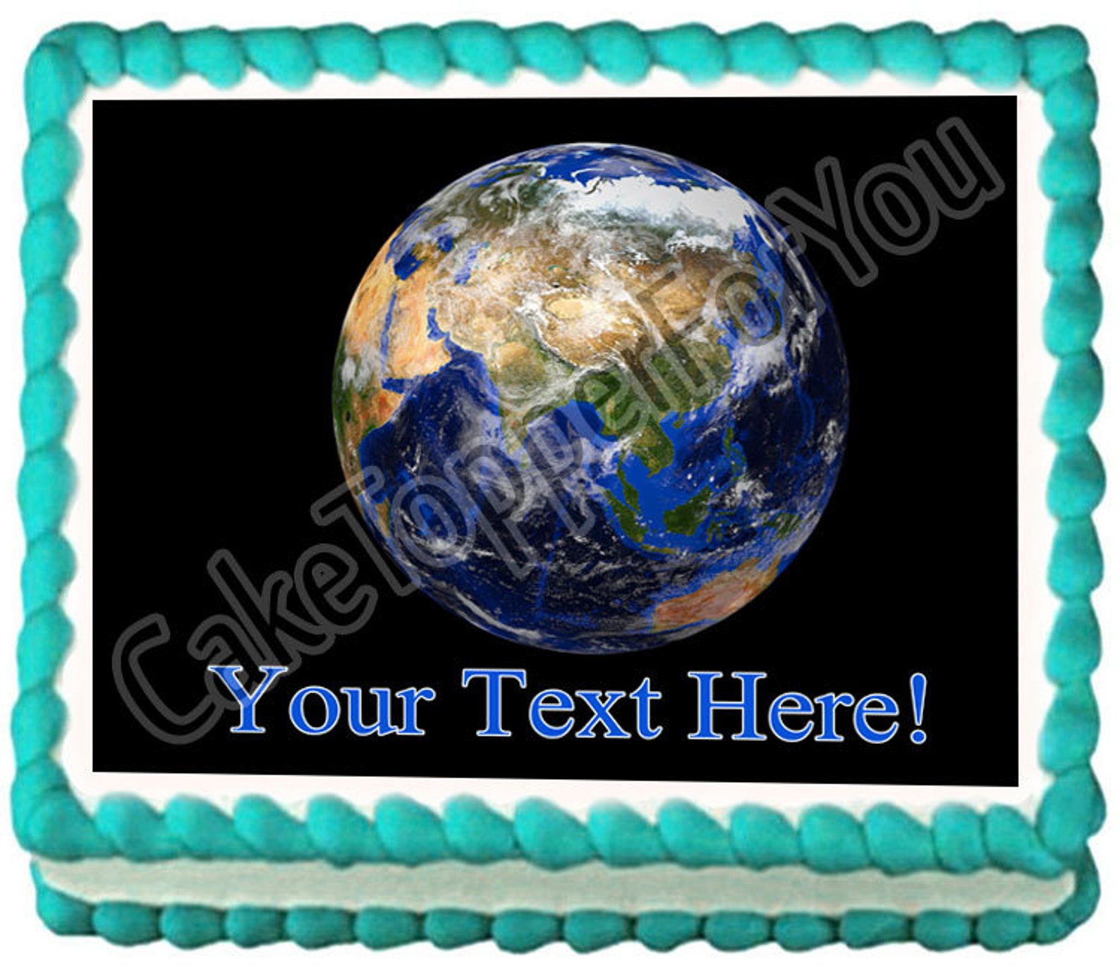 Earth Planet - Edible Cake or Cupcake Topper - Etsy