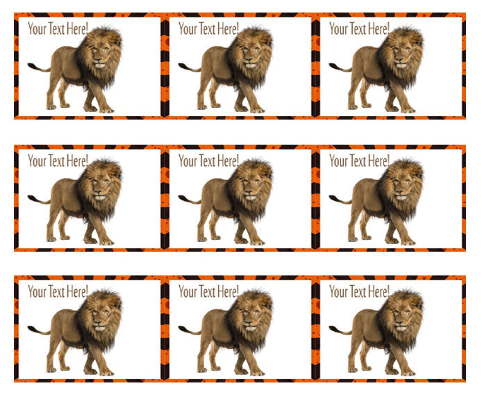 Lion - Edible Cake or Cupcake Topper - Etsy
