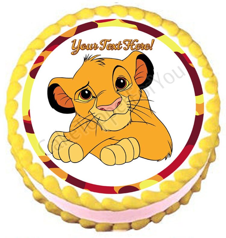 Cute Lion - Edible Cake or Cupcake Topper - Etsy