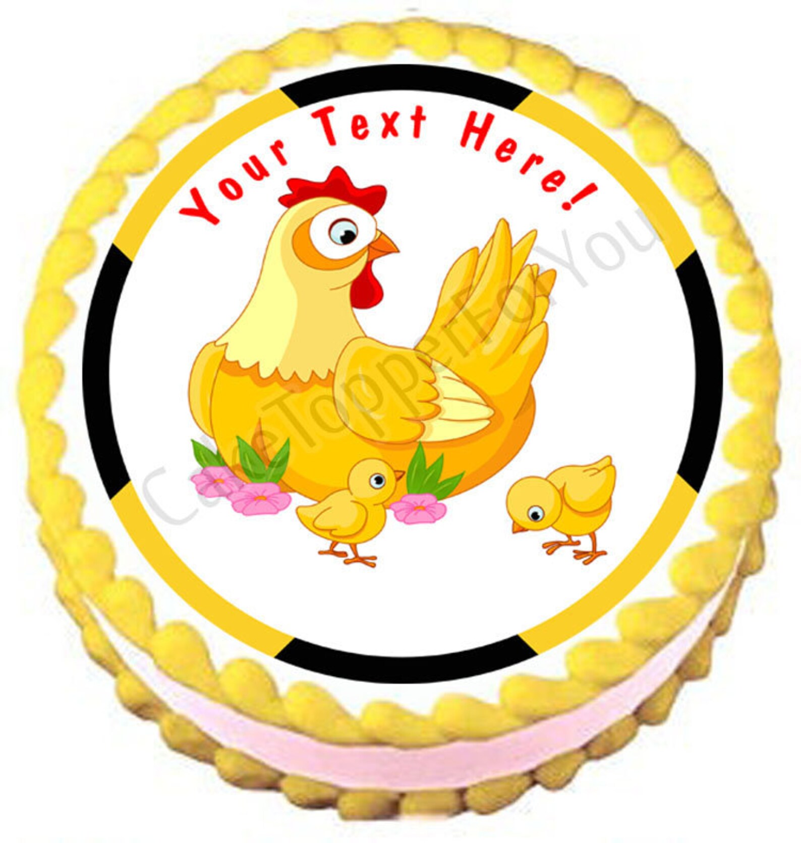 Mother Hen With Its Baby Chicks Edible Cake or Cupcake - Etsy